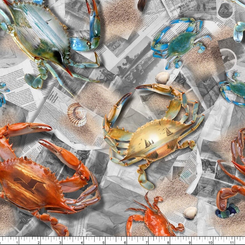 Crab Fabric - Etsy