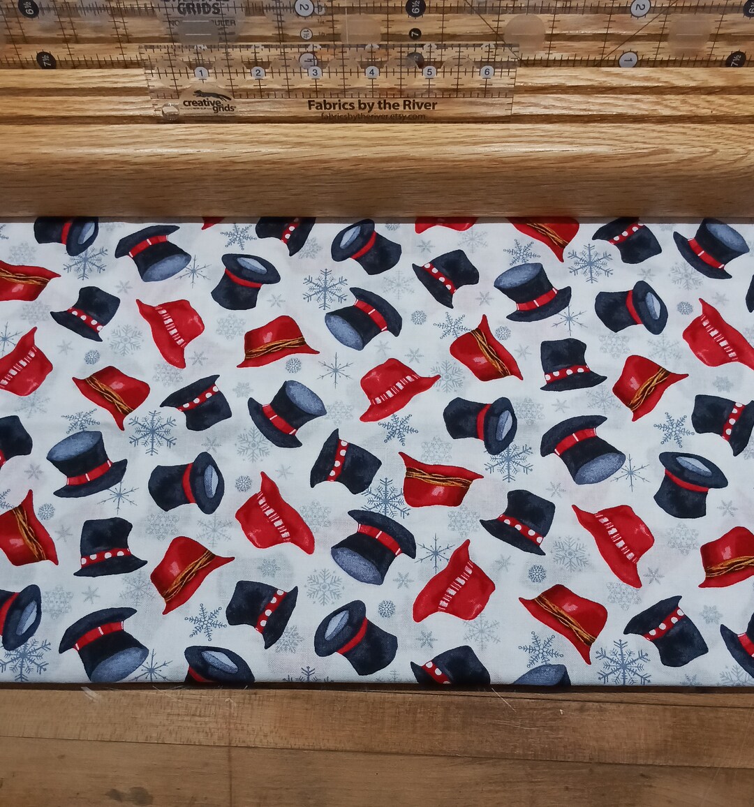 Snow Crew Tossed Hats in Red and Black by Barbara Tourtillotte for ...