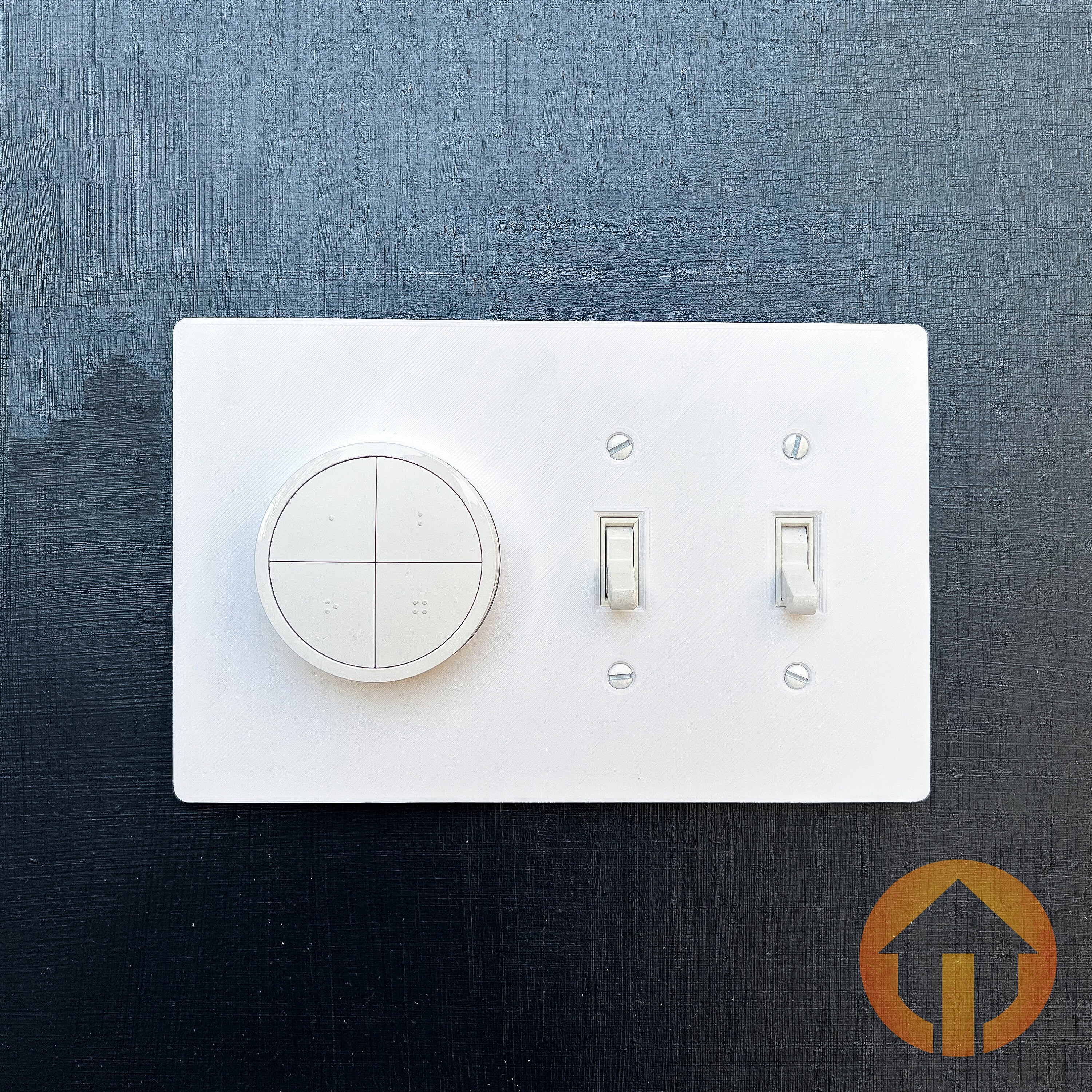 2-gang Philips Hue Tap Dial Toggle Extended Wall Plate: 3d-printed ...