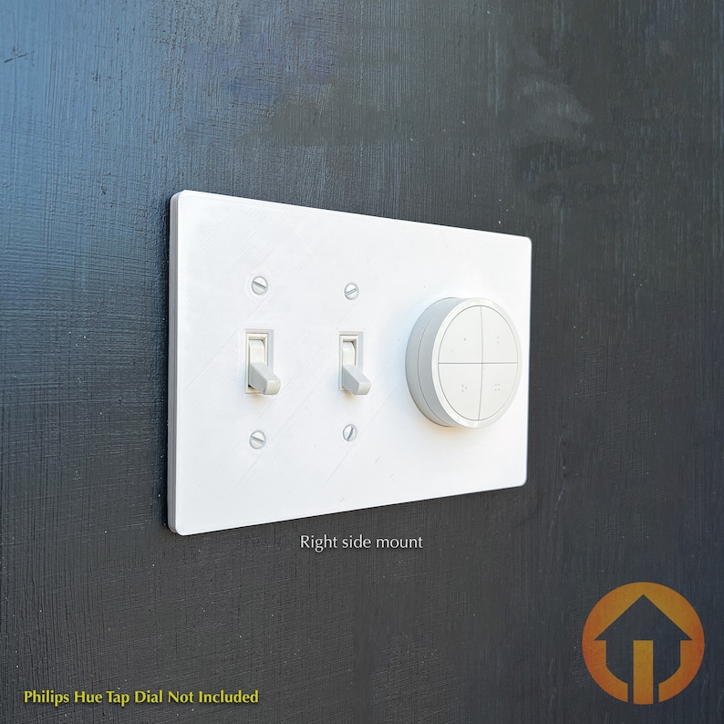 2-gang Philips Hue Tap Dial Toggle Extended Wall Plate: 3d-printed ...