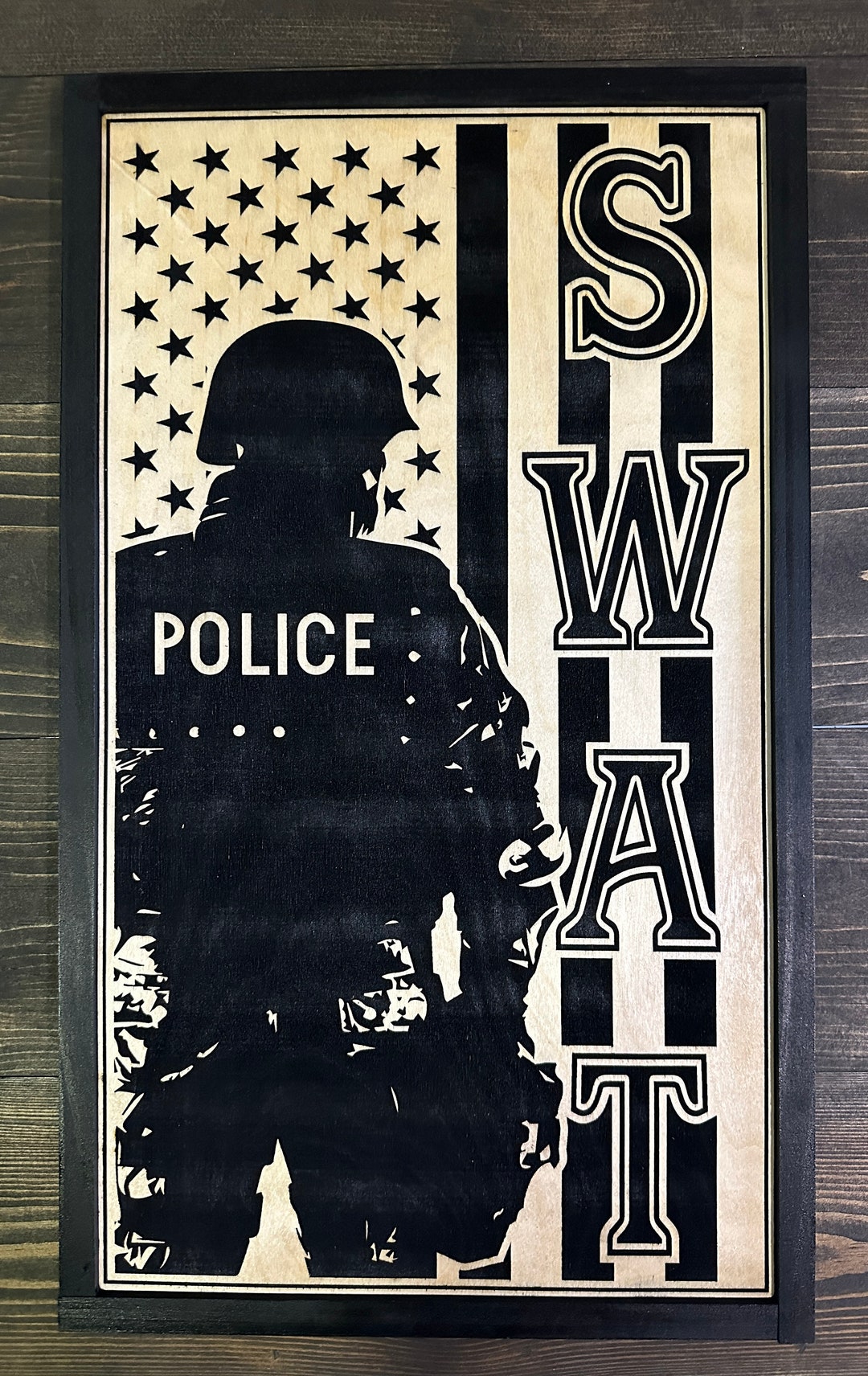 Engraved SWAT Flag, Police, US Flag - Etsy