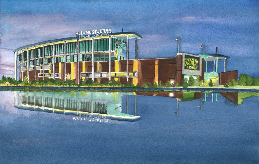 Baylor University - Print of Mclane Stadium - Etsy