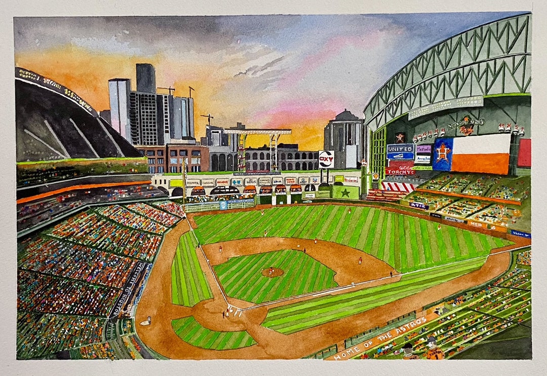 Houston Astros - Print of Minute Maid Park - Etsy