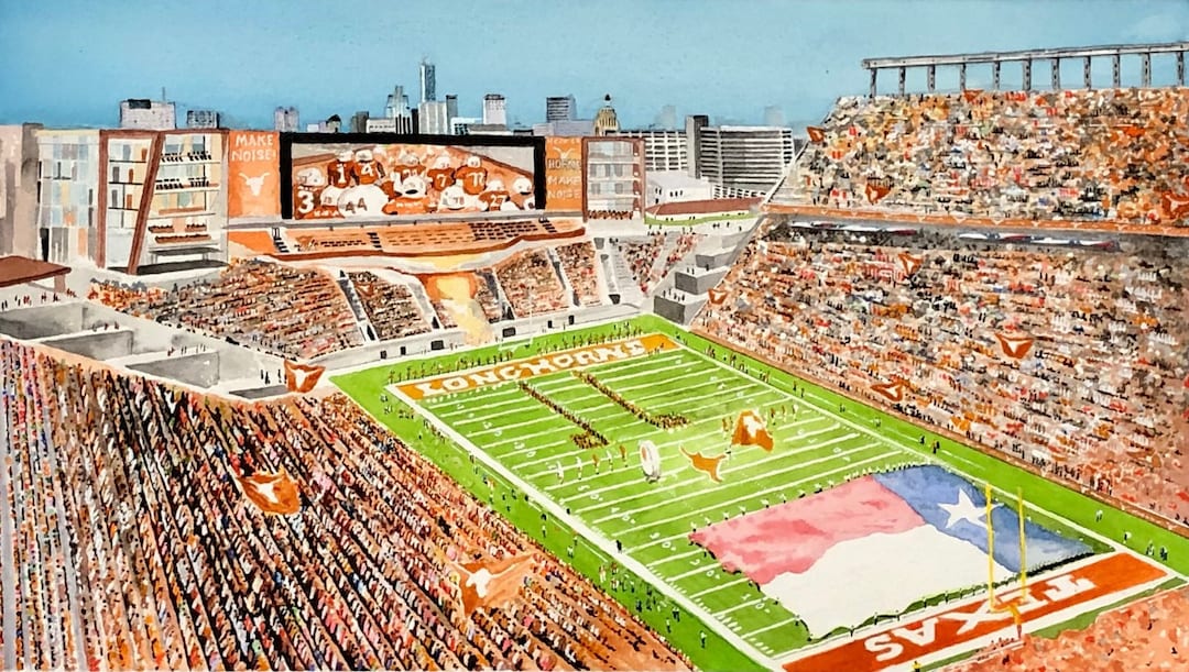 Print of Darrell K. Royal Stadium - University of Texas at Austin - Etsy