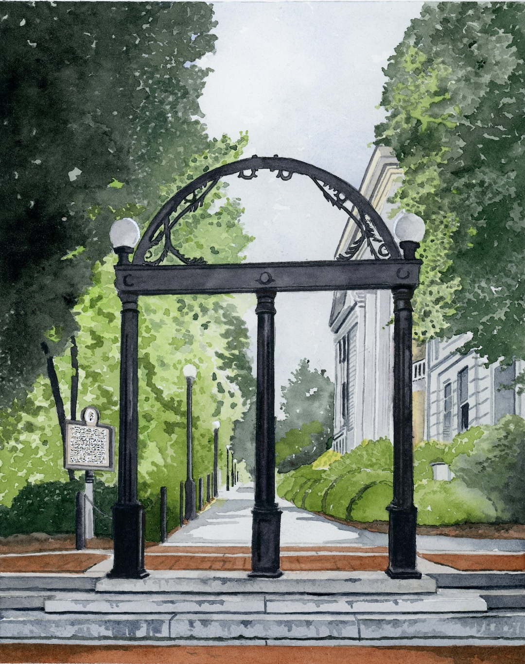 University of Georgia - Print of the Arch - Etsy
