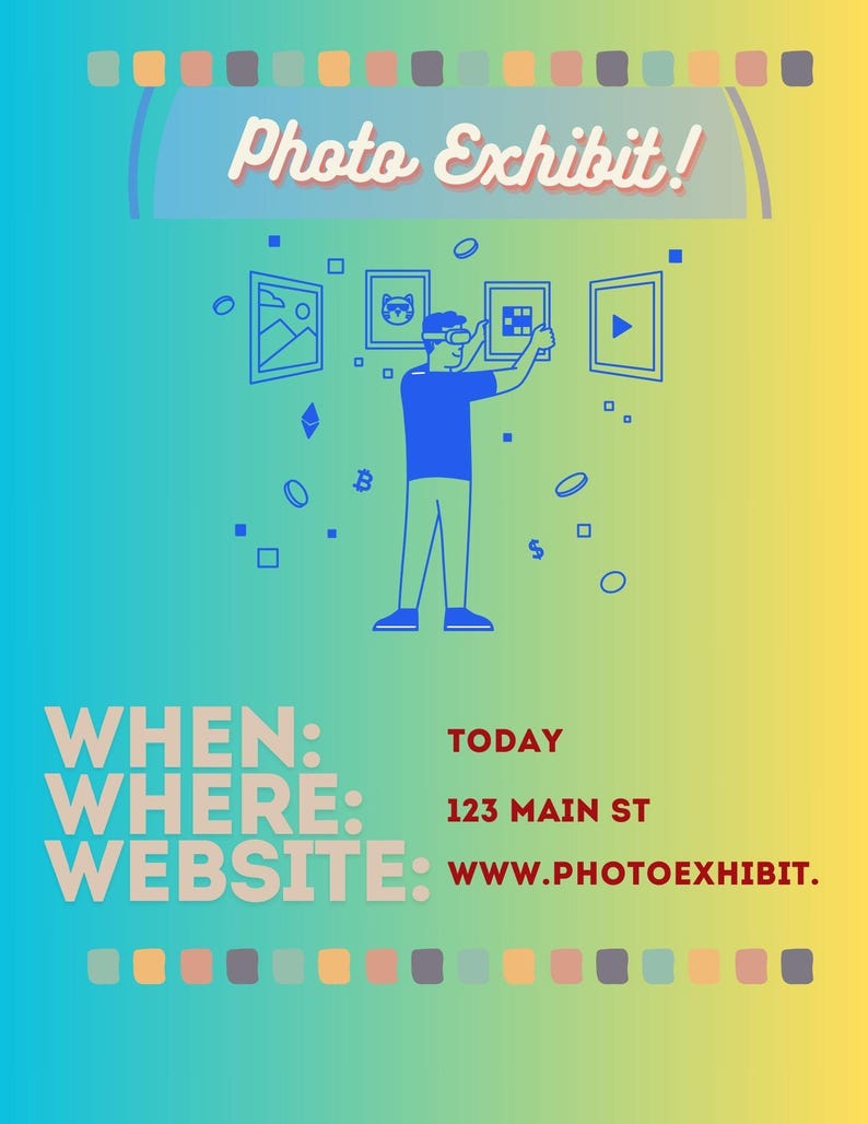 Photo Gallery Event Flyer Template, Customizable Canva Design (digital ...