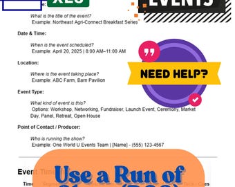 Event Runsheet Template / Run-of-show / Show Flow / Event Timeline ...