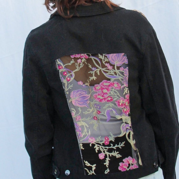 Denim Lace Jacket - Etsy