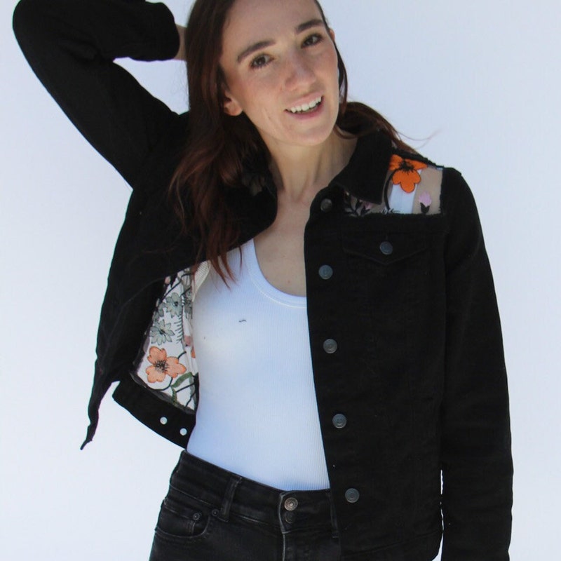 Denim Lace Jacket - Etsy