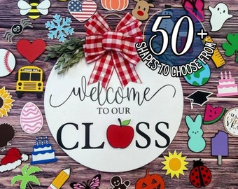 Classroom Door Decor Interchangeable Sign Classroom Welcome Teacher ...
