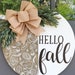 Fall Front Door Decor | Hello Fall Door Sign | Fall Welcome Wreath ...
