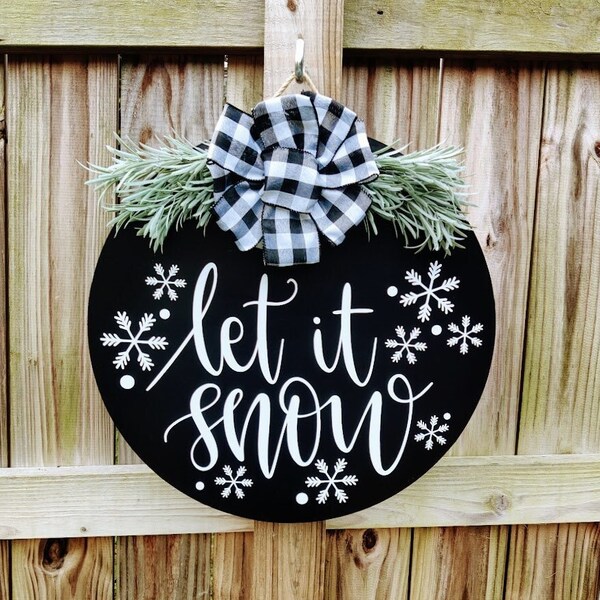 Winter Door Decor - Etsy