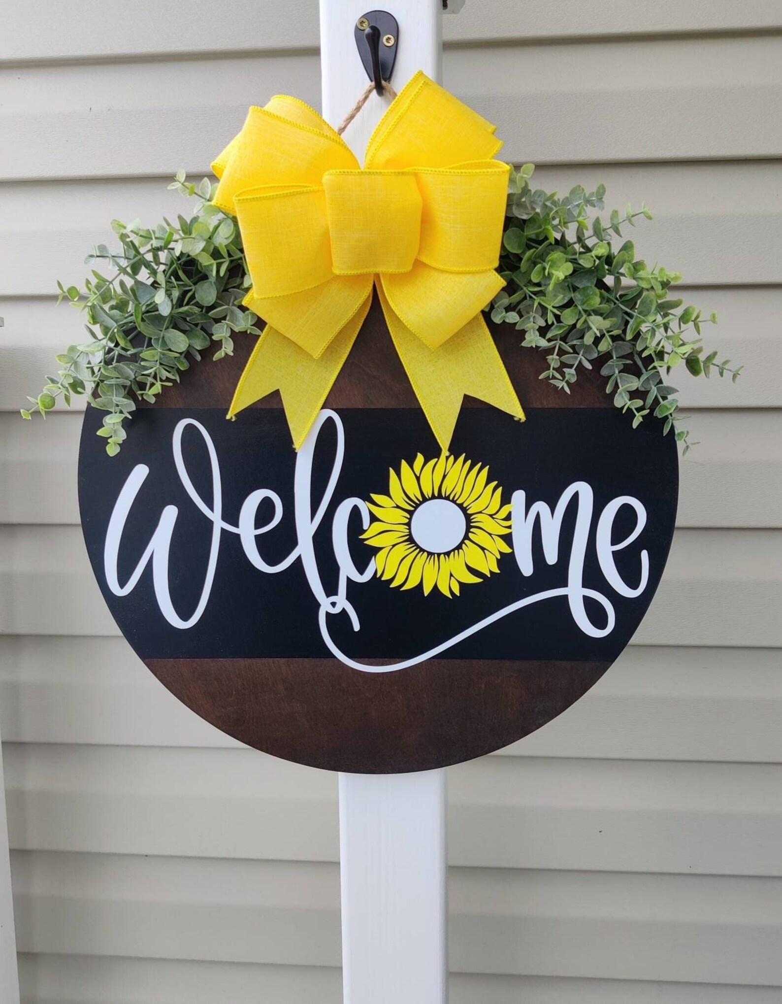 Sunflower Door Decor Sunflower Welcome Sunflower Wreath | Etsy