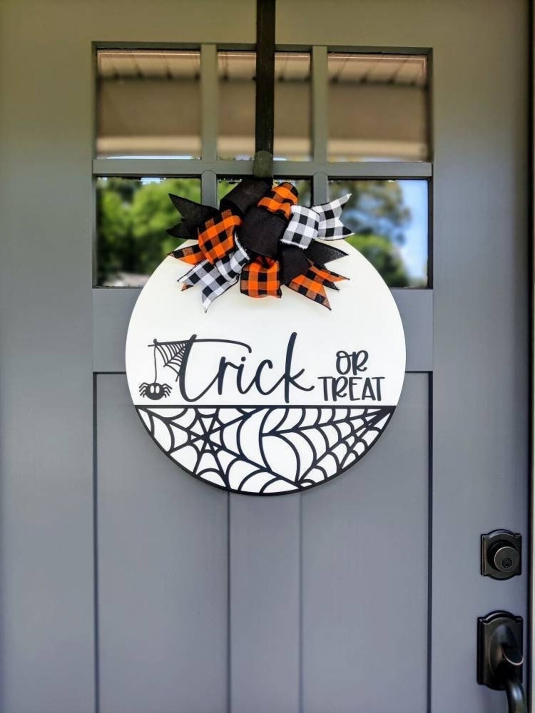 Halloween Front Door Decor | Trick or Treat Sign | Happy Halloween ...