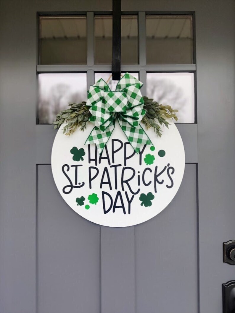 St. Patricks Day Front Door Decor Saint Pattys Day Wreath - Etsy