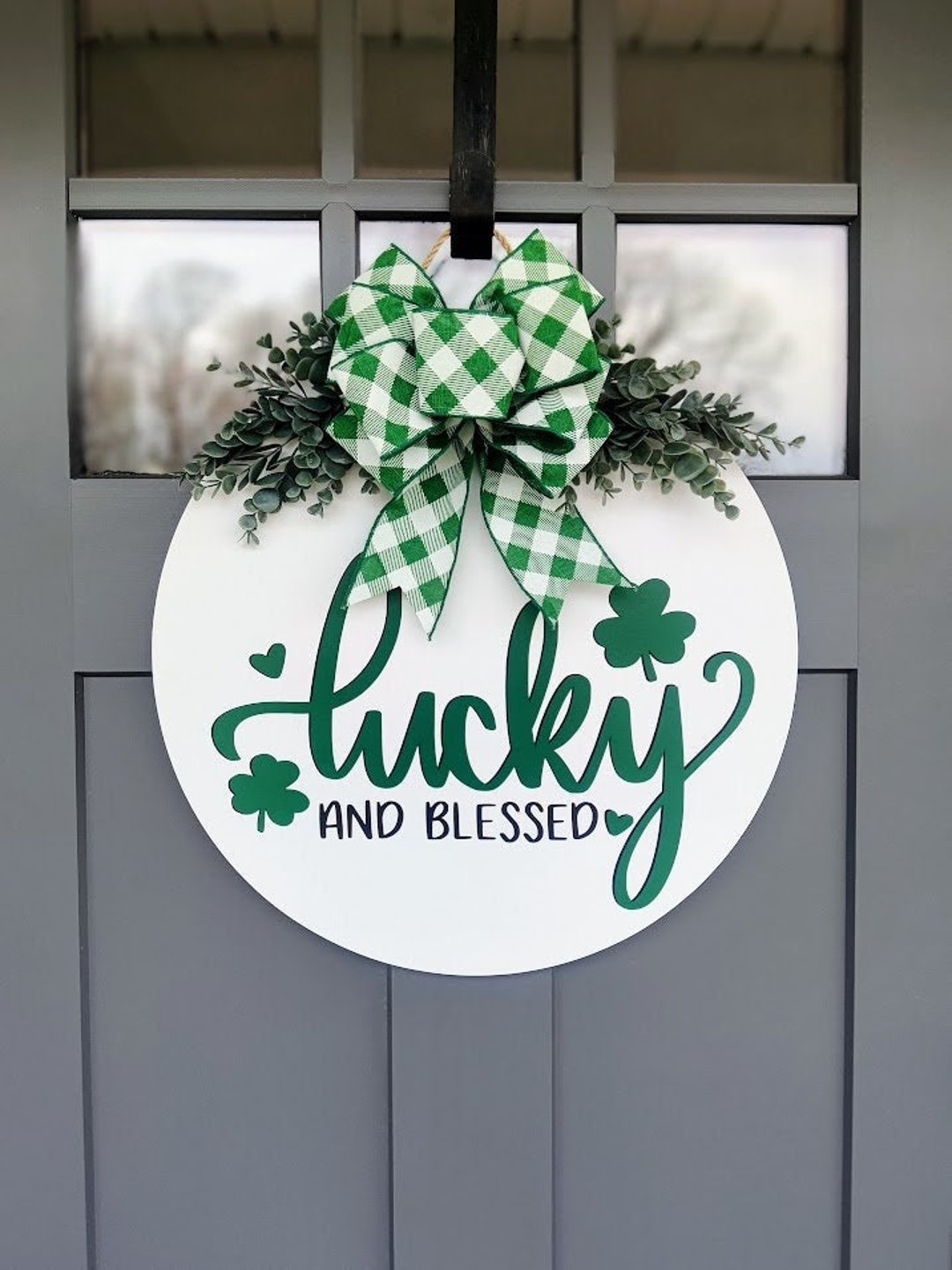 St. Patricks Day Front Door Decor | Saint Pattys Day Wreath | Lucky ...