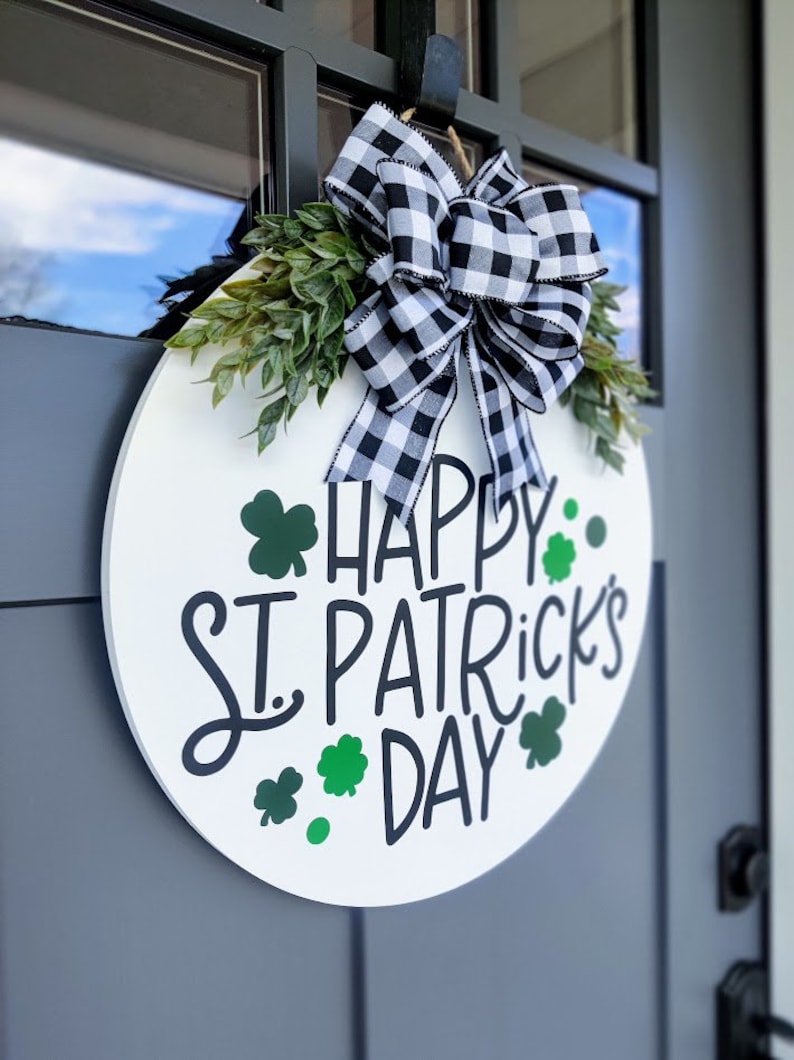 St. Patricks Day Front Door Decor Saint Pattys Day Wreath - Etsy