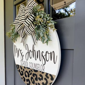 Classroom Door Sign | Office Door Decor Sign | Cheetah Name Sign ...
