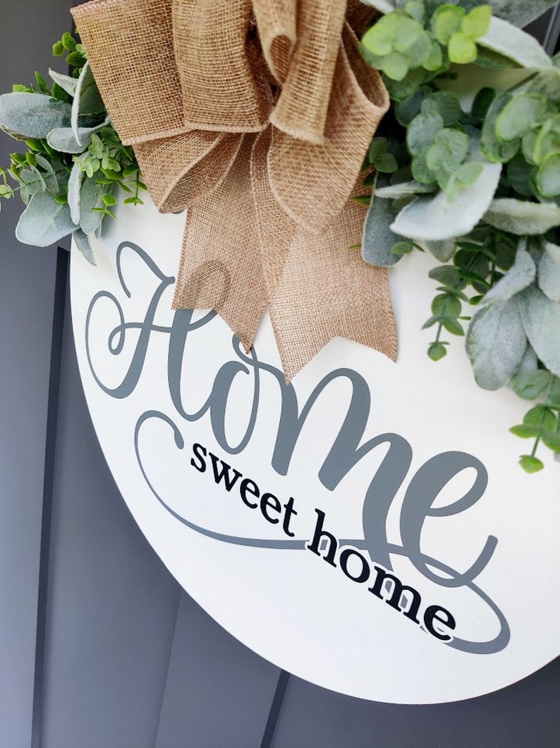 Front Door Decor | Home Sweet Home | Door Hanger | Front Door Wreath ...