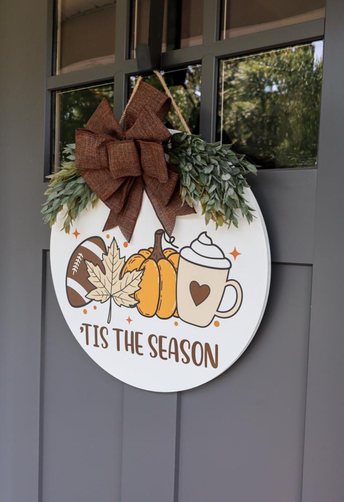 Football Door Wreath | Football Door Sign | Football Door Hanger | Fall ...