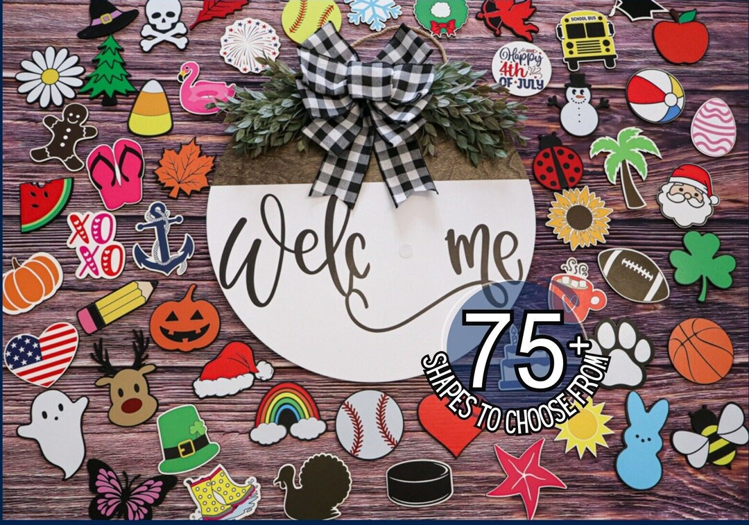 Interchangeable Door Hanger | Interchangeable Welcome Sign | Front Door ...