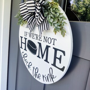 Hockey Front Door Wreath If We Don't Answer We're at the Rink Porch ...