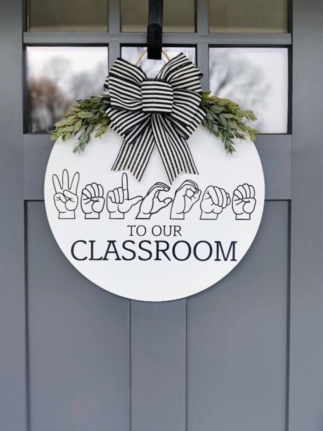 Welcome to Our Classroom Sign Lanuage Welcome Sign ASL Teacher Door ...