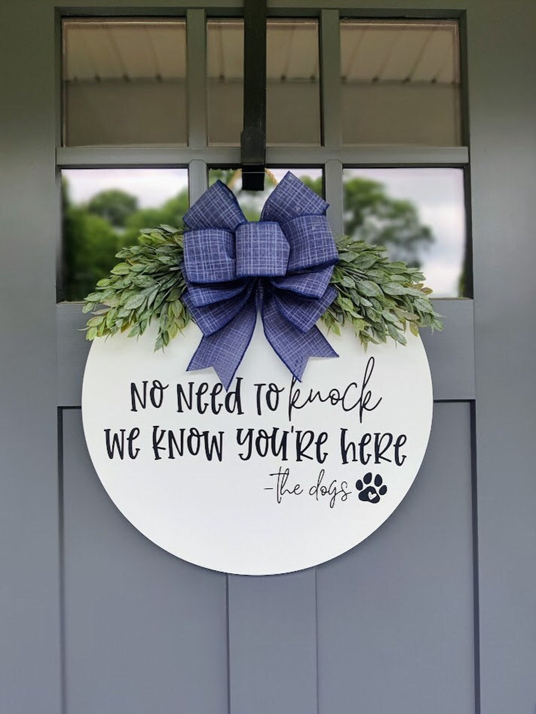No Need to Knock We Know You're Here Door Sign Front - Etsy