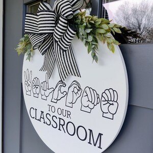 Welcome to Our Classroom Sign Lanuage Welcome Sign ASL Teacher Door ...