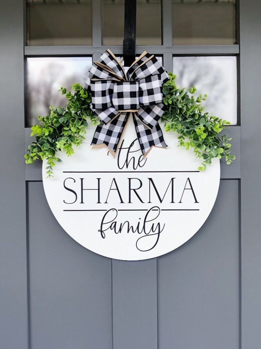 Front Door Decor | Family Name/last Name | Established Date | Farmhouse ...