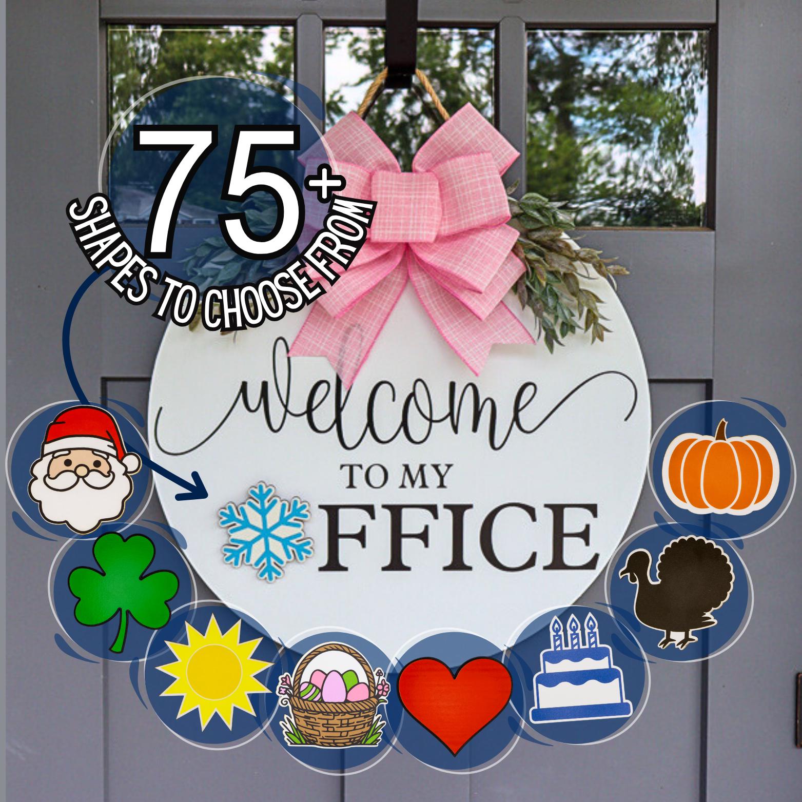 Interchangeable Office Welcome Sign | Interchangeable Wooden Sign ...