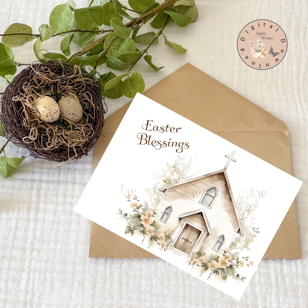 Printable Easter Card, Religious Easter Card, Easter Wishes, Easter ...