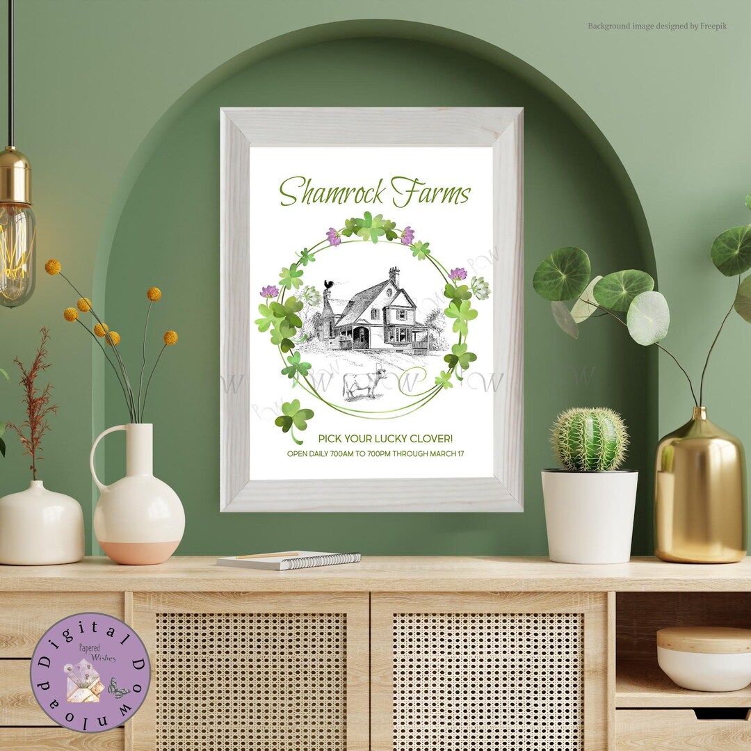 Printable St. Patrick's Day Sign, Digital Download for St. Pat's ...