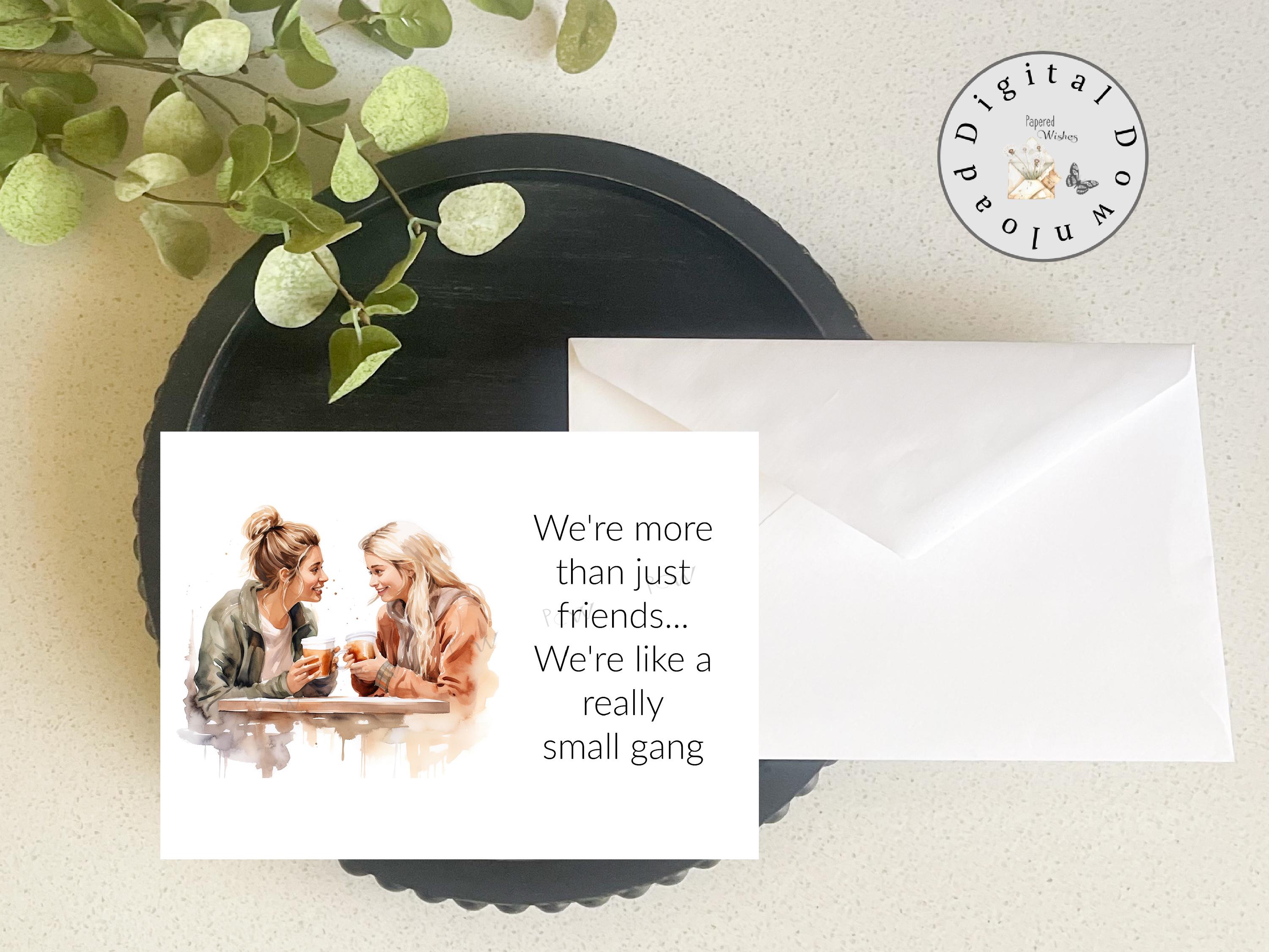 Printable Bestie Card, Funny Friendship Greeting (PDF, JPG) - Etsy