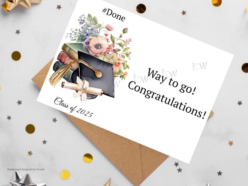 Printable Graduation Card, #done Graduation Card, Graduation Greeting ...