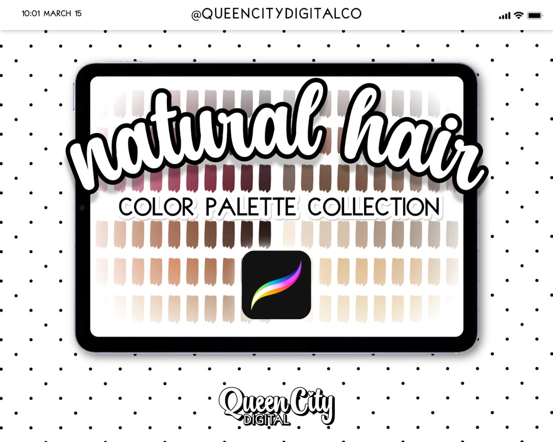 120 Shade Hair Color Palette Bundle for Procreate | Procreate Resources ...