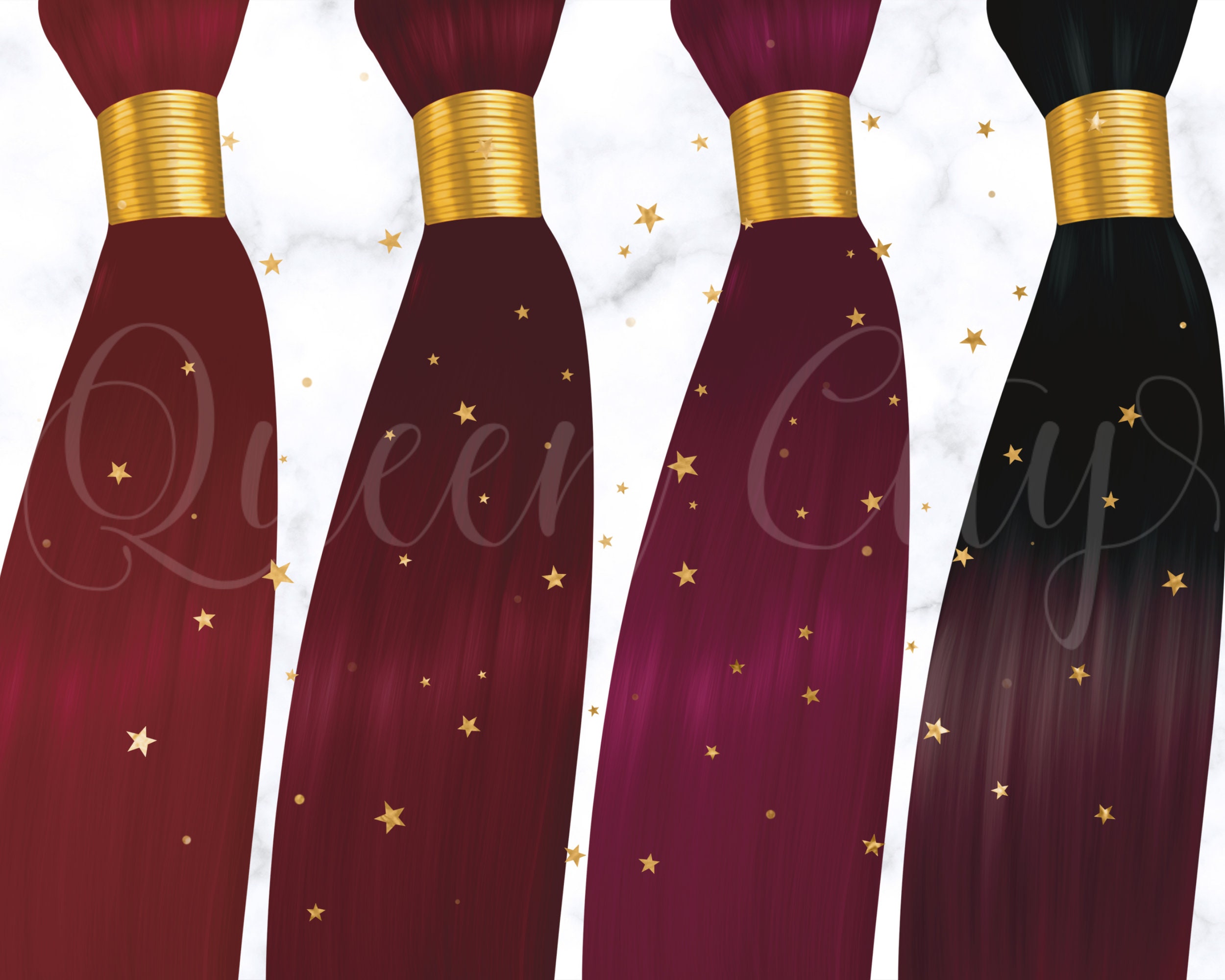 Hair Bundle Clipart 24 Pngs DIY Online Hair Price Flyers | Etsy