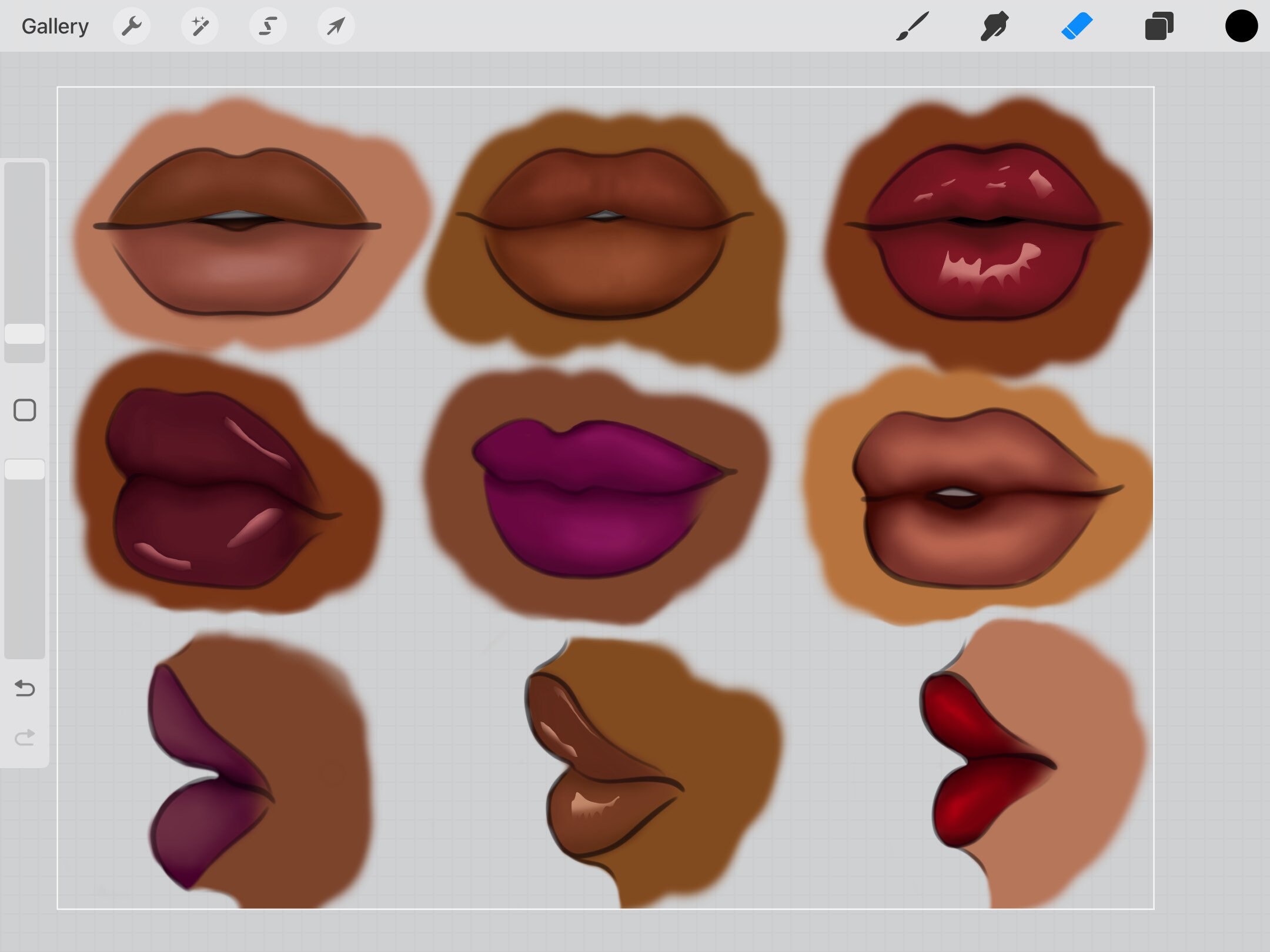 Lip Stamps for Procreate Perfect Lip Brush Stamps for - Etsy