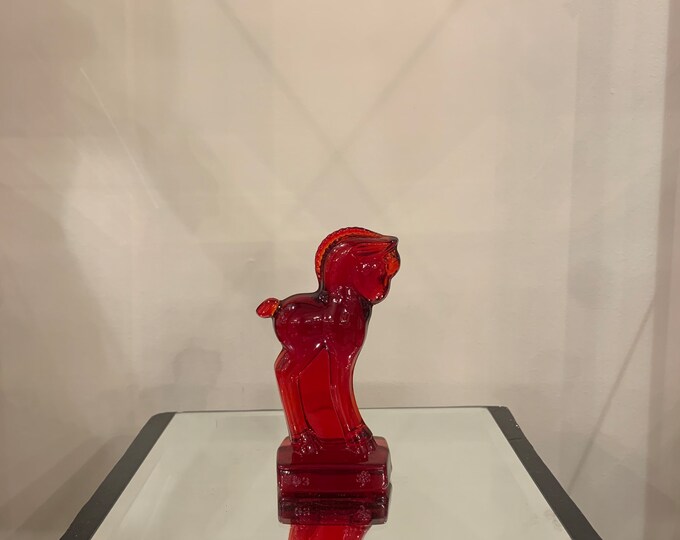 Heisey by Mosser Longaberger Ruby Red Standing Colt / Pony - Etsy