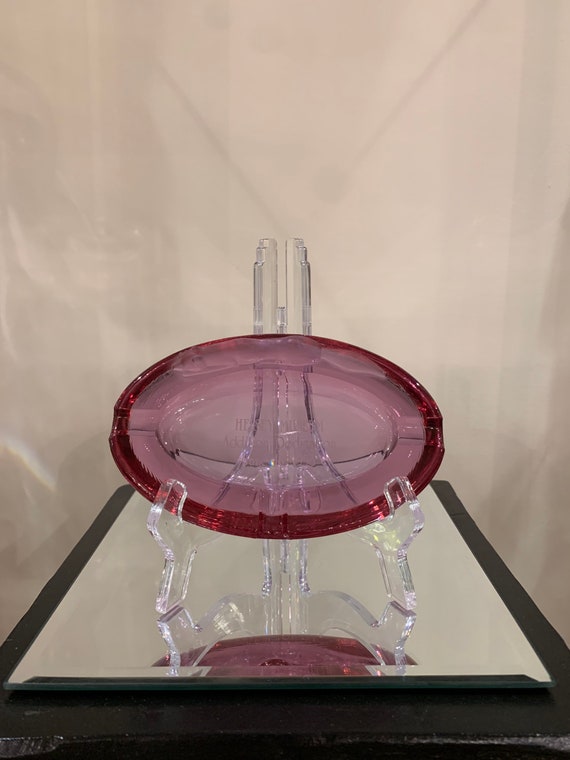 Heisey Lavender Ice Sleeping Fox Ashtray | Etsy