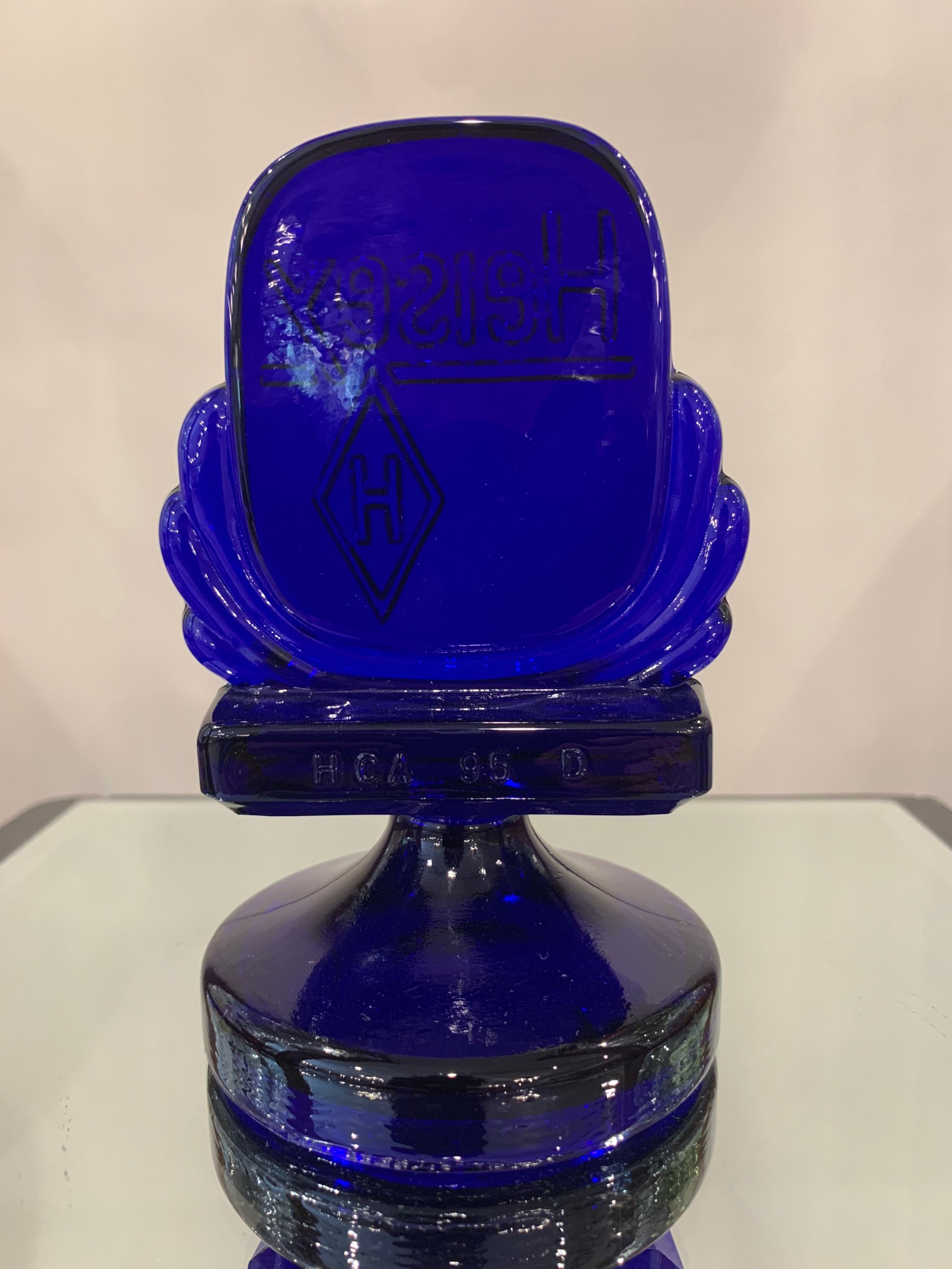 Heisey HCA Cobalt Cabochon Display Sign on a Bust-off - Etsy