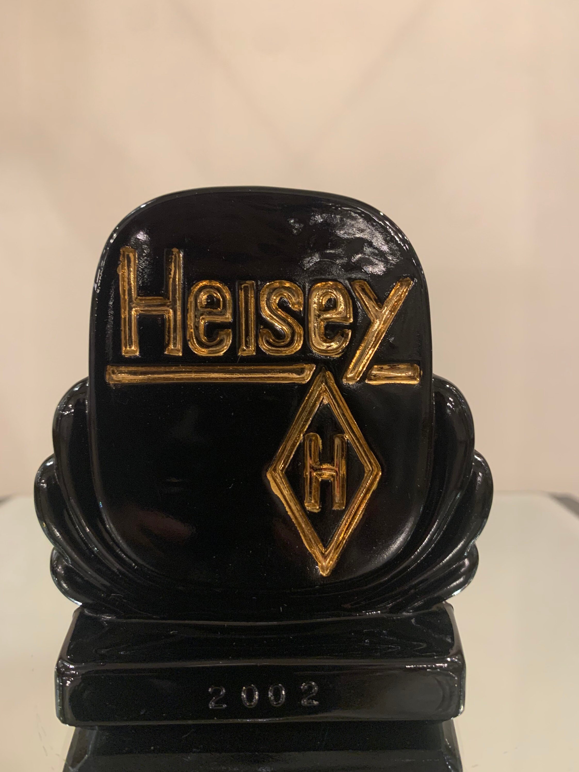 Heisey by Mosser HCA Black With Gold Cabochon Display Sign - Etsy