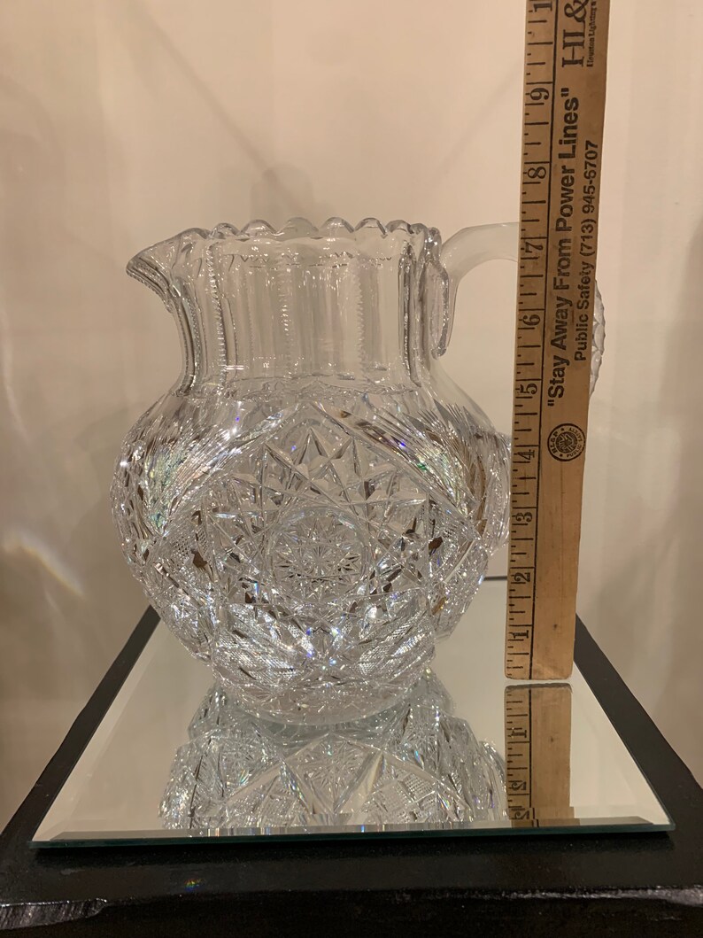 American Brilliant Cut Glass Libbey Sultana Pitcher | Etsy