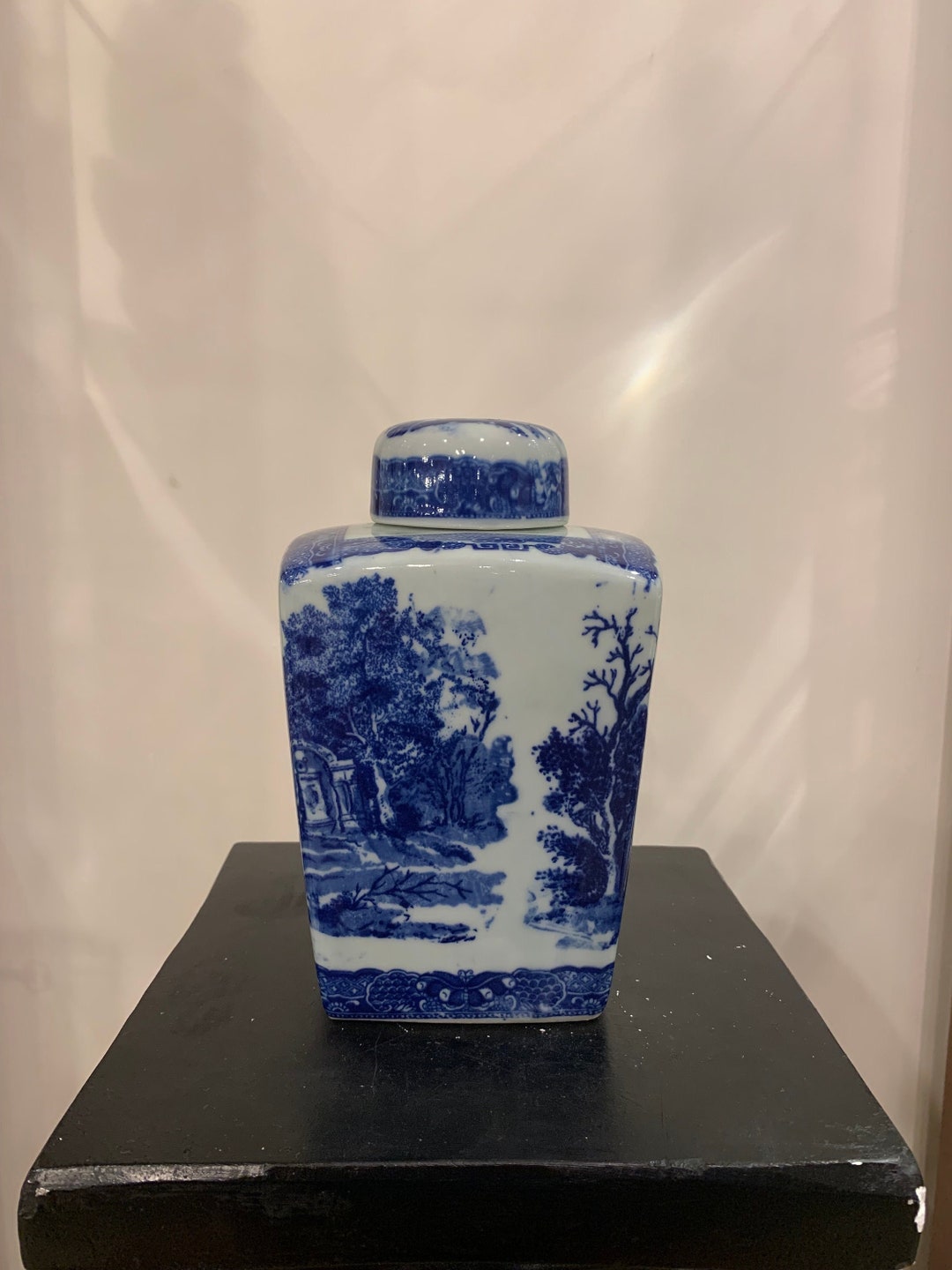 Victoria Ware Ironstone Blue and White Porcelain Covered Jar - Etsy