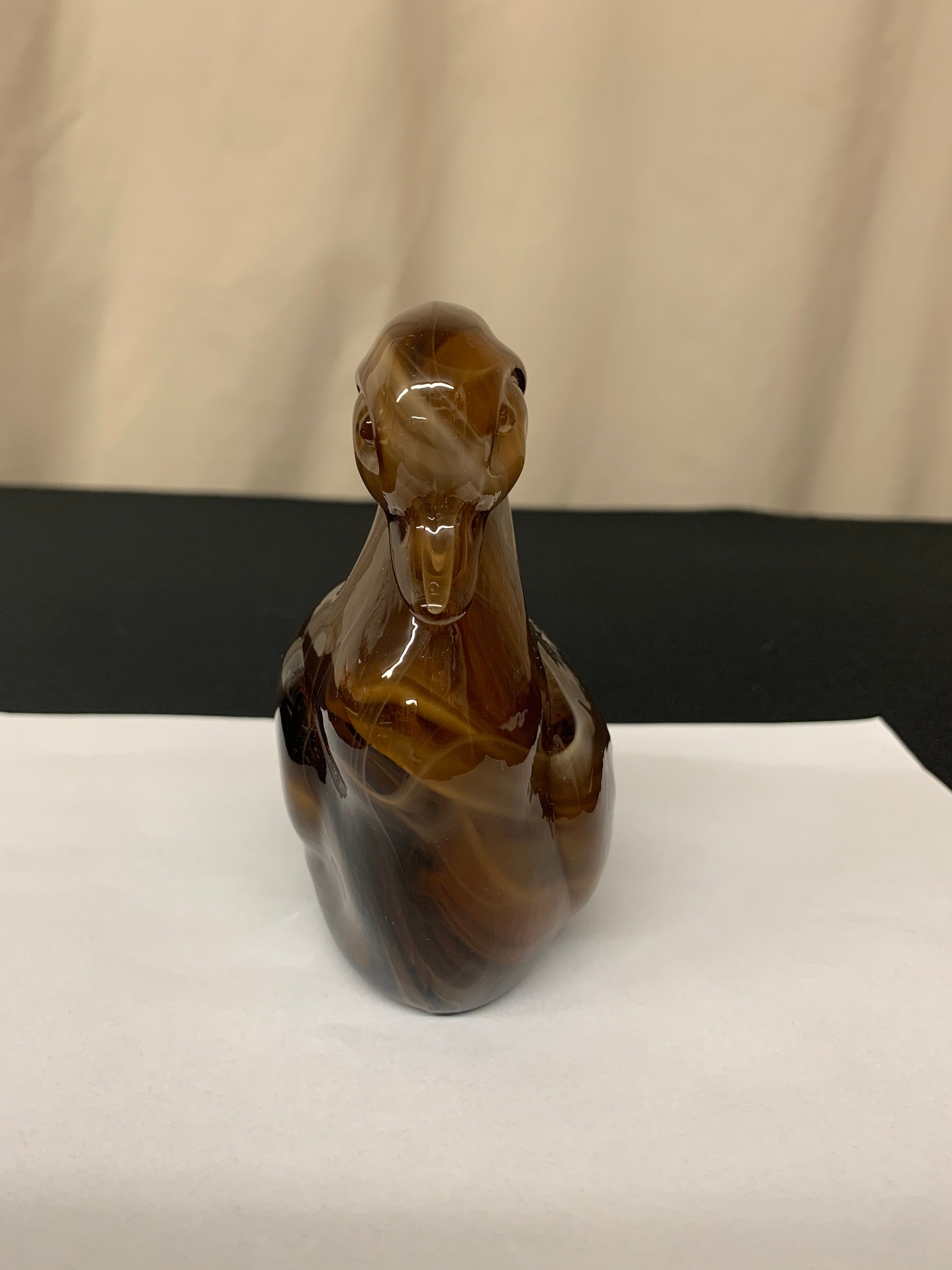 Heisey by Imperial Caramel Slag Wood Mother Duck | Etsy