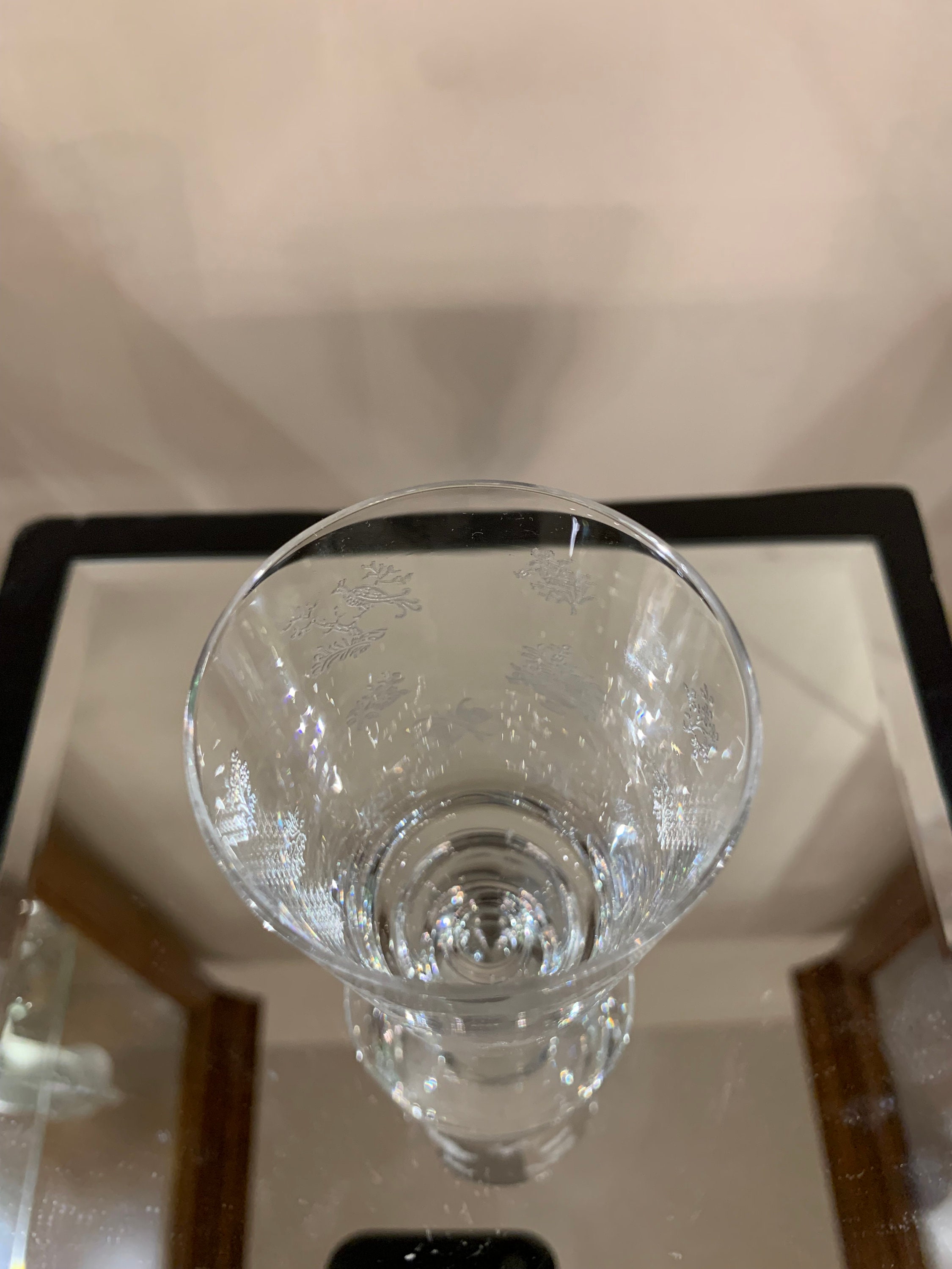 Heisey Chintz Etch Aqua Caliente | Etsy