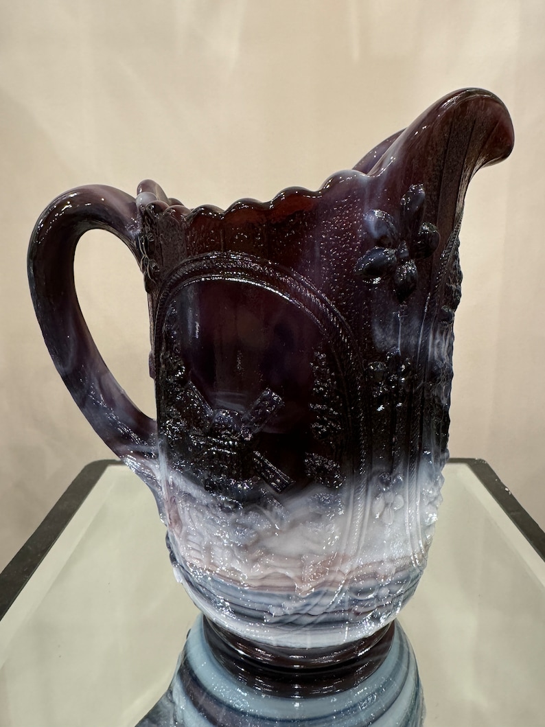 Imperial Purple Slag Windmill Pitcher - Etsy