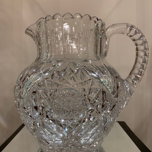 American Brilliant Cut Glass Libbey Sultana Pitcher - Etsy
