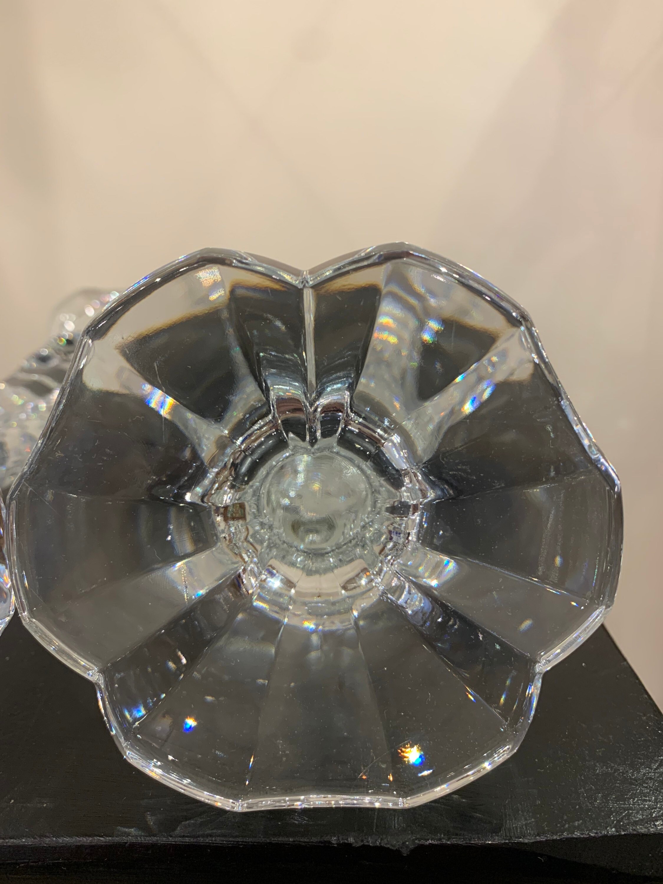 Elegant Crystal Colonial Candlesticks, 10" - Etsy
