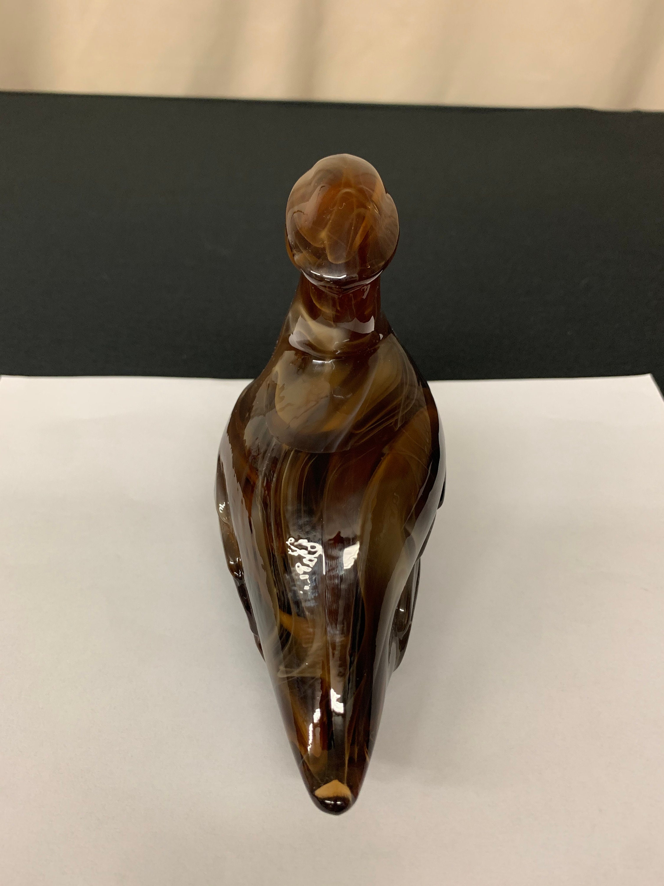 Heisey by Imperial Caramel Slag Wood Mother Duck | Etsy